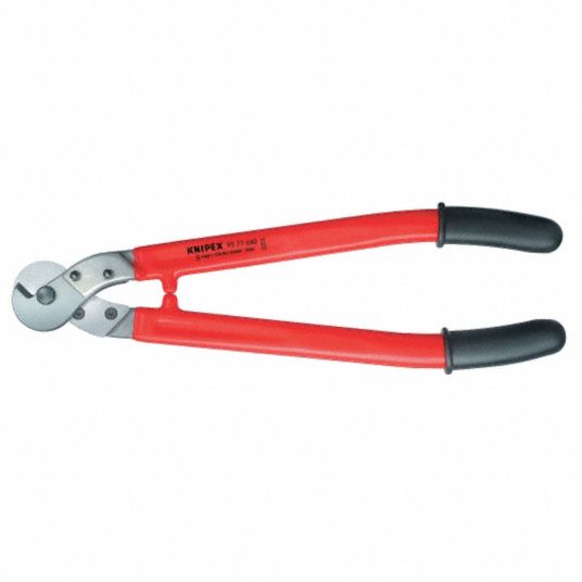 KNIPEX, Aluminum Handle, Angular Cut, Cable Cutter - 21XJ98|95 77 600 ...