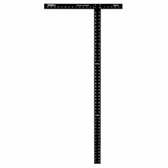 T-Square,Alum,48 x 22 in,1/8 in Grad - Grainger