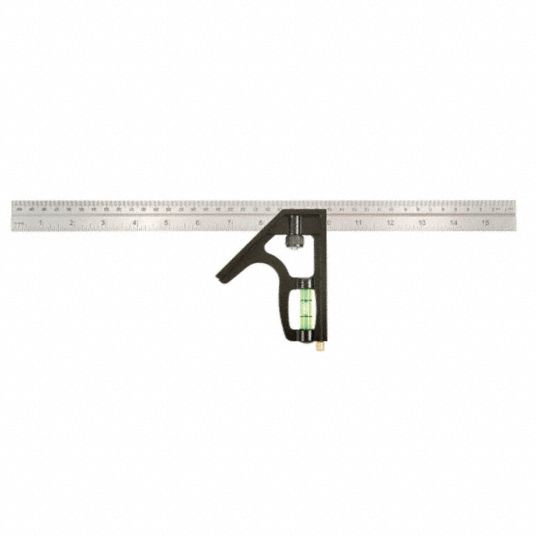 JOHNSON LEVEL, Inch/Metric, Stainless Steel, Combination Square ...