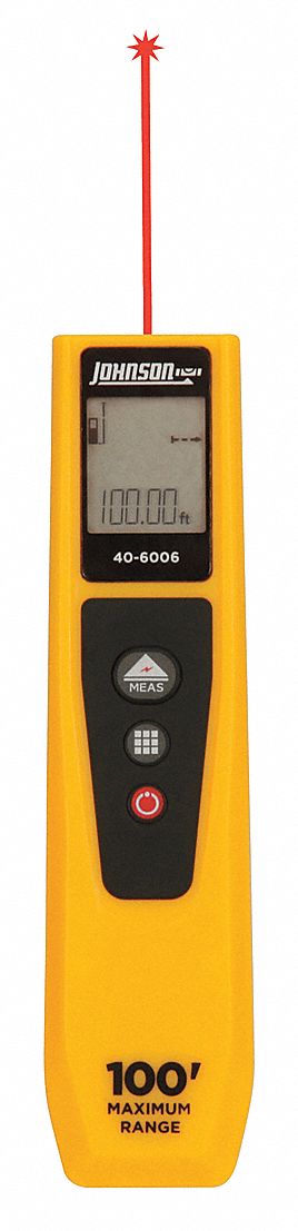 Laser Distance Meter, Indoor, Outdoor, Maximum Measuring Distance 100 ...