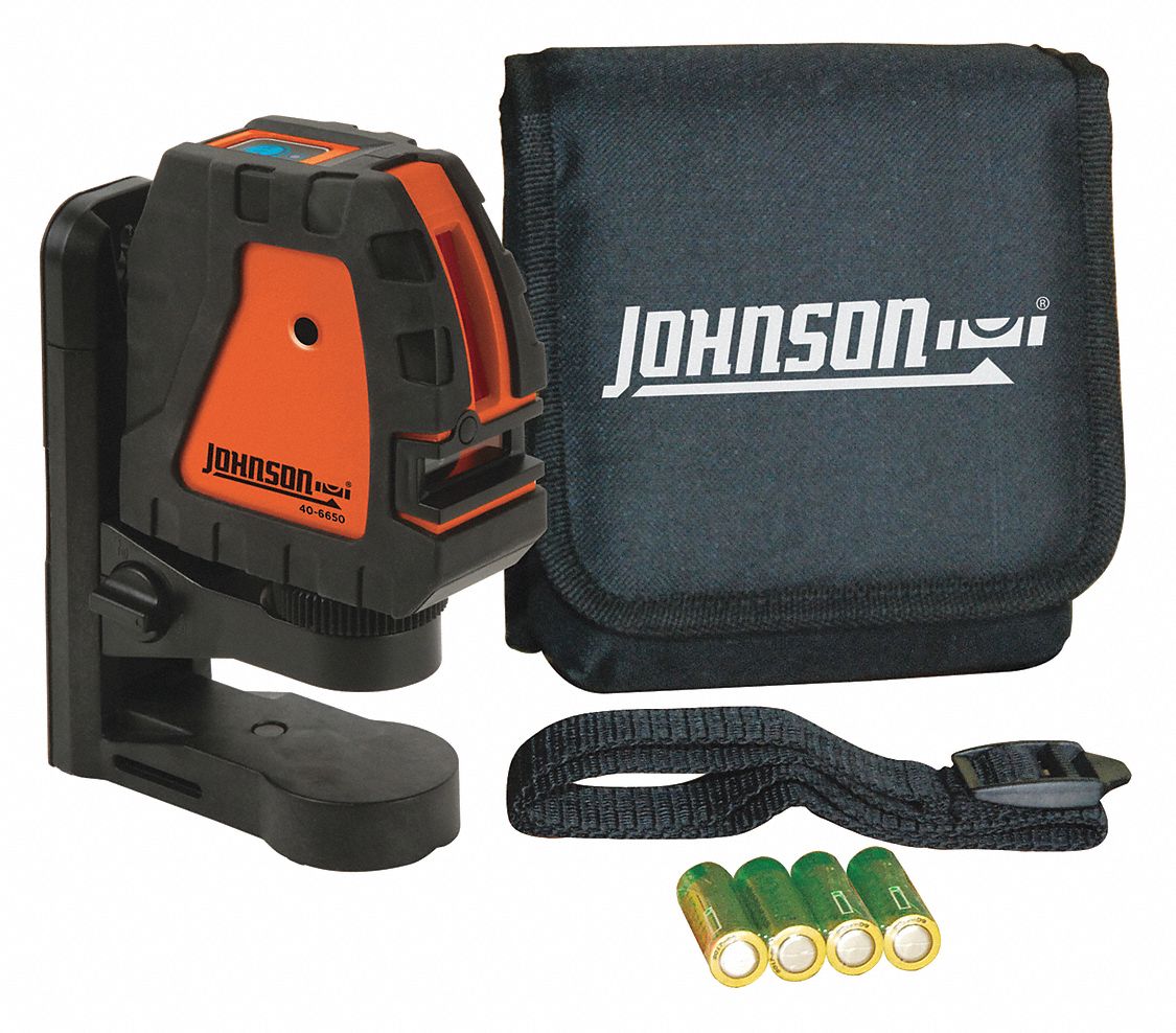 JOHNSON LEVEL, 2 Lines and 0 Dots, Red Beam, Cross Line Laser - 21XK25 ...