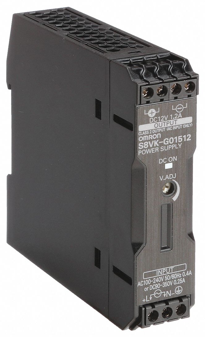 OMRON, DIN Rail, 15 W Output Power - Rated, DC Power Supply - 21XP03 ...