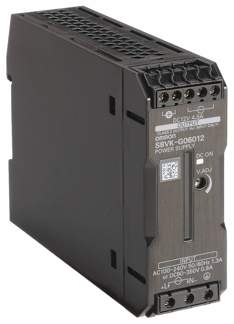 OMRON, DIN Rail, 60 W Output Power - Rated, DC Power Supply - 21XP08 ...
