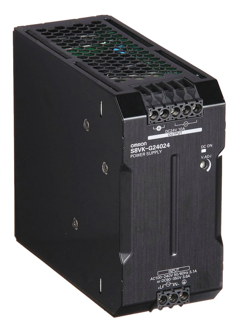 OMRON, 100 to 240 V AC, Single, DC Power Supply - 21XP11|S8VK-G24024 - Grainger