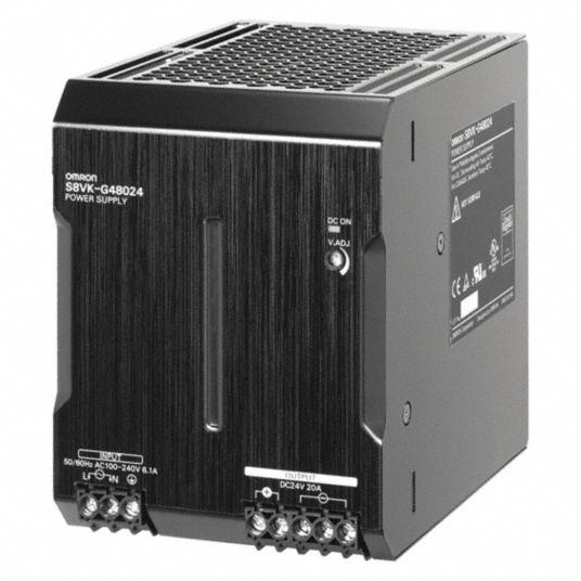 OMRON DC Power Supply: 100 to 240 V AC, Single, 24V DC, 480W, 20, DIN ...