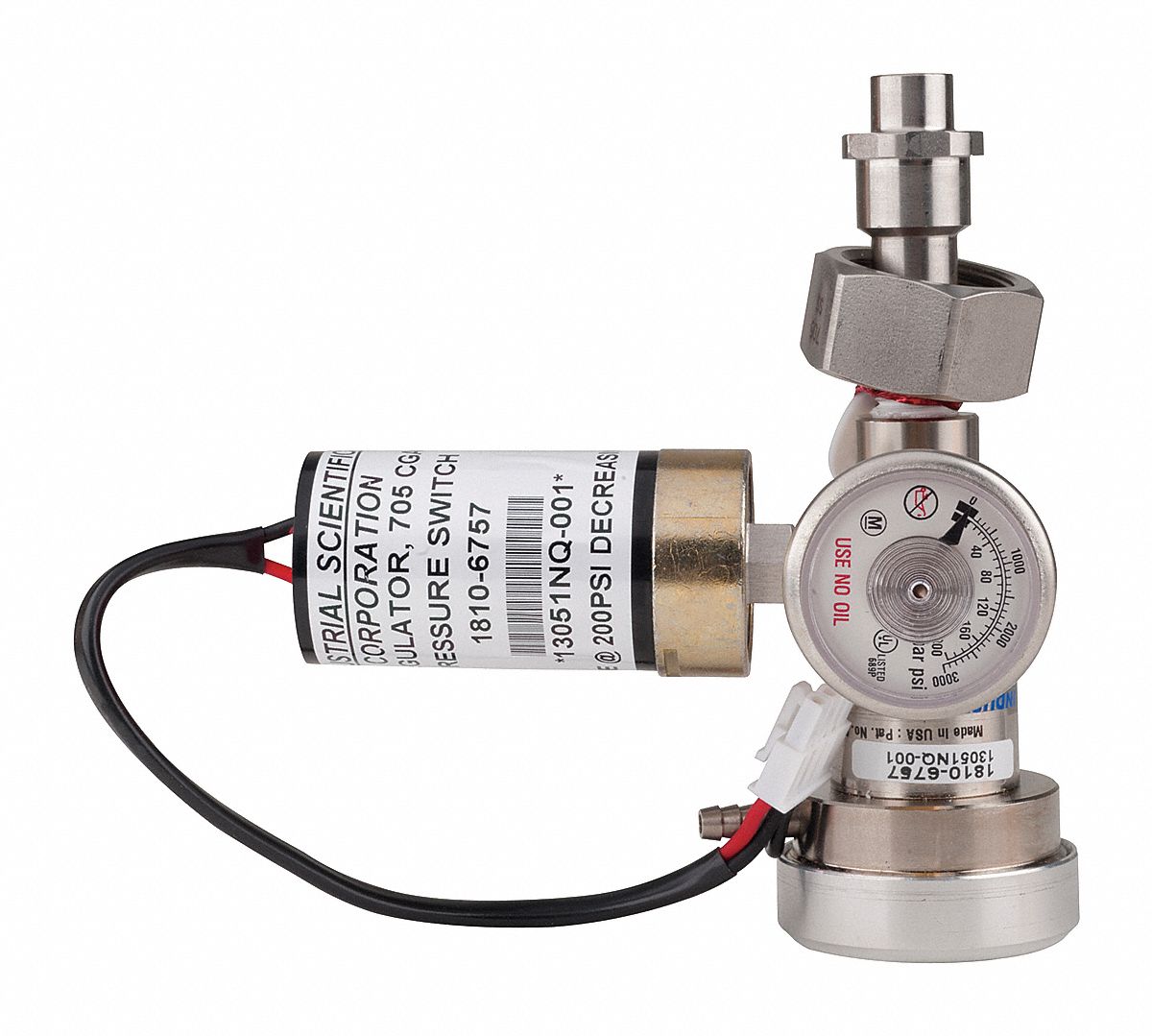 INDUSTRIAL SCIENTIFIC, Gas Regulator, Switch, Gas Cylinder Regulator ...