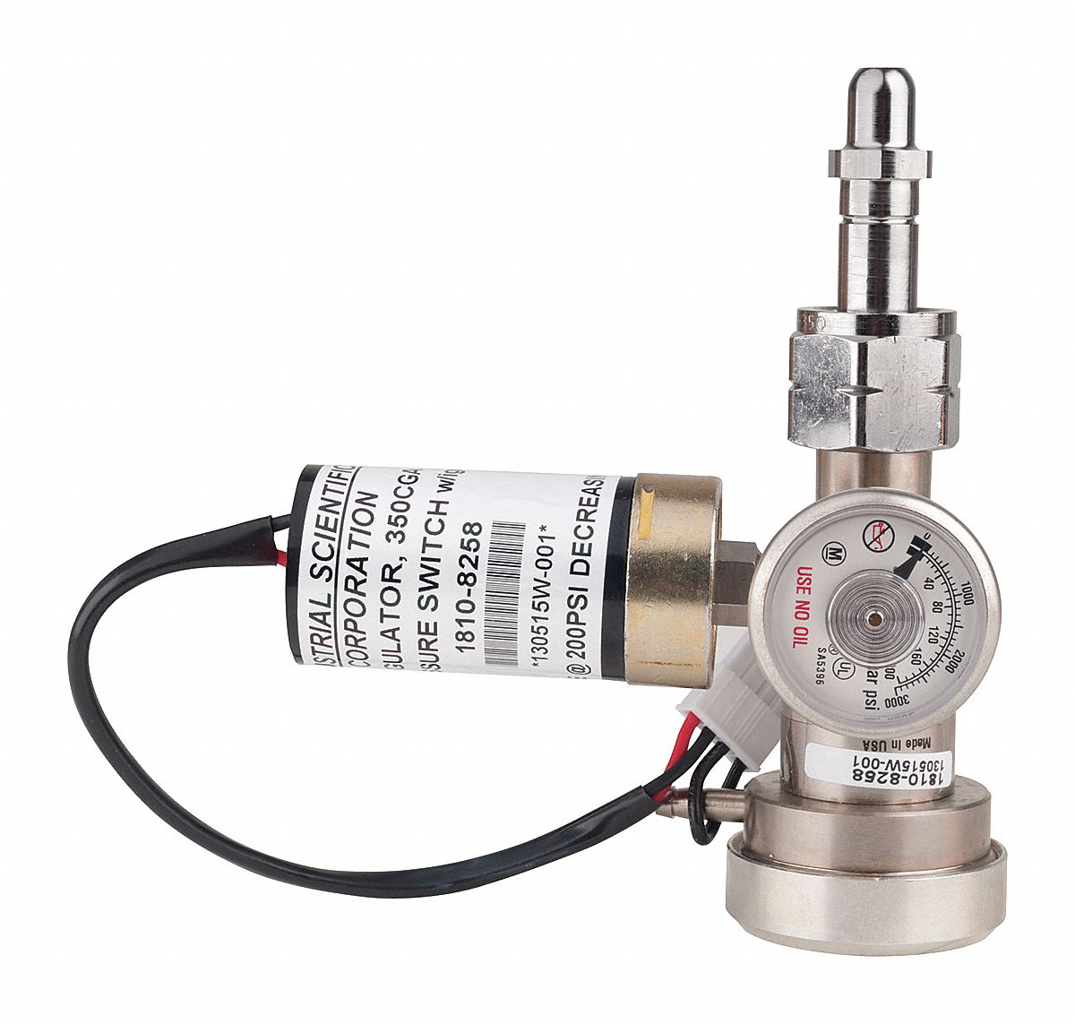 INDUSTRIAL SCIENTIFIC, Gas Regulator, Switch, Gas Cylinder Regulator ...