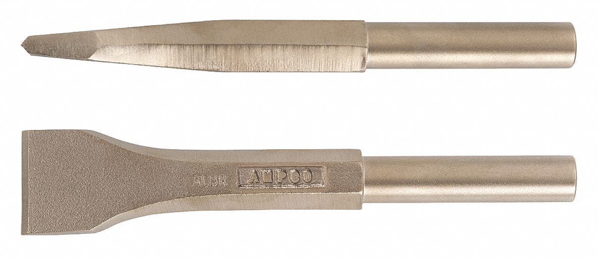 AMPCO, 0.875 in Shank Size, Round, Chisel - 21XV09|CP-21-ST - Grainger