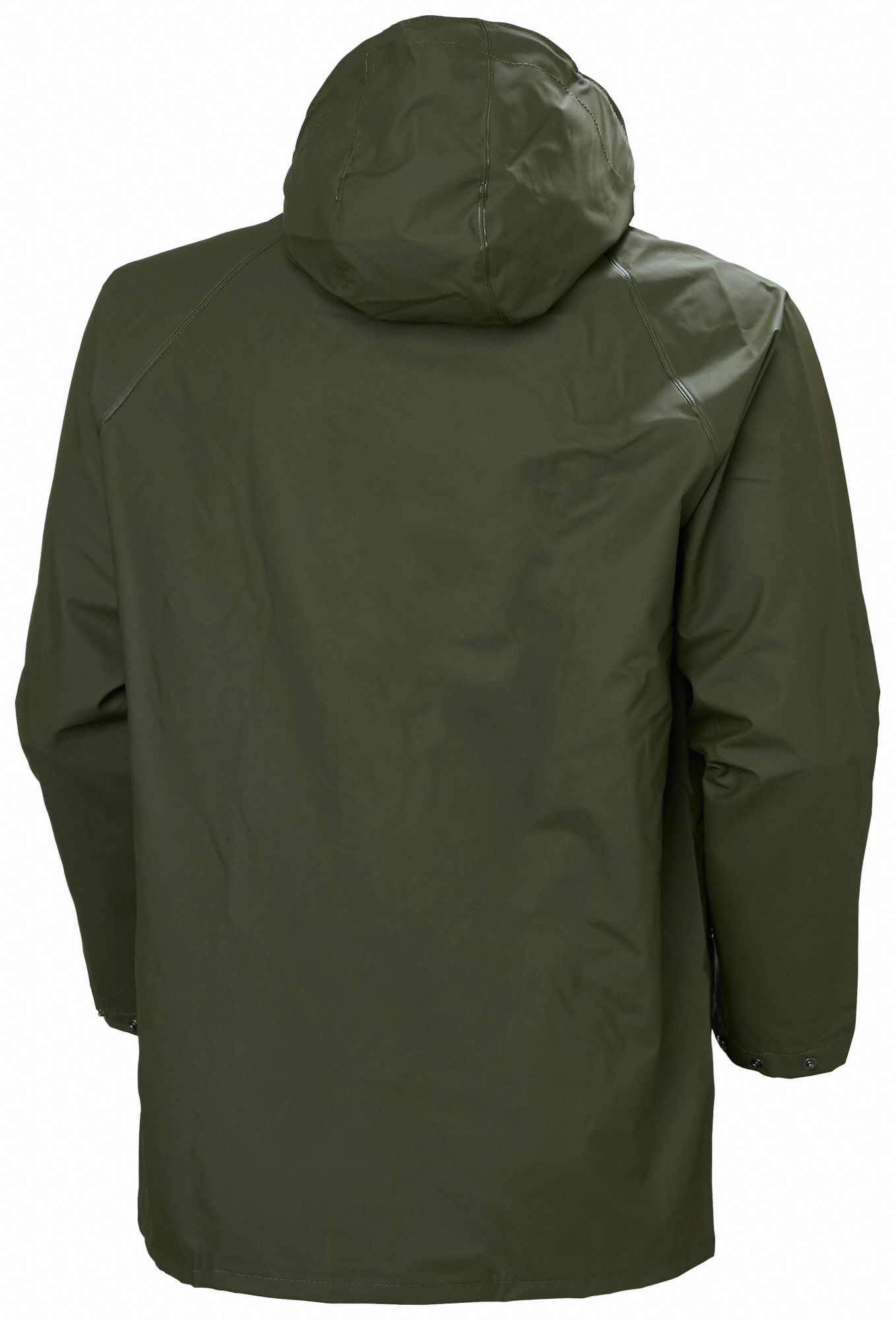 HELLY HANSEN Rain Jacket: Rain Jacket, L, Green, Snap, Attached Hood ...