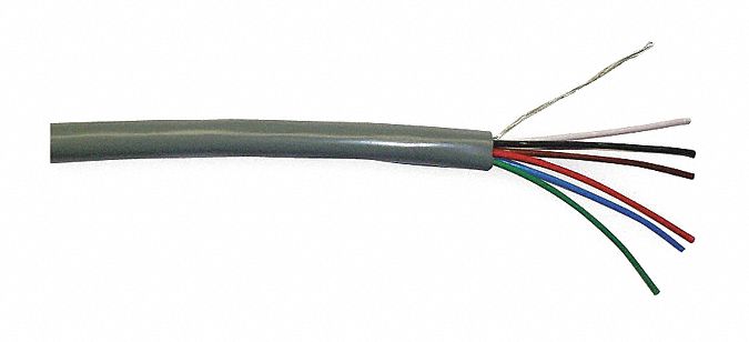 Multi-Conductor, Riser, No Shielded, 1000 ft, Gray - Grainger