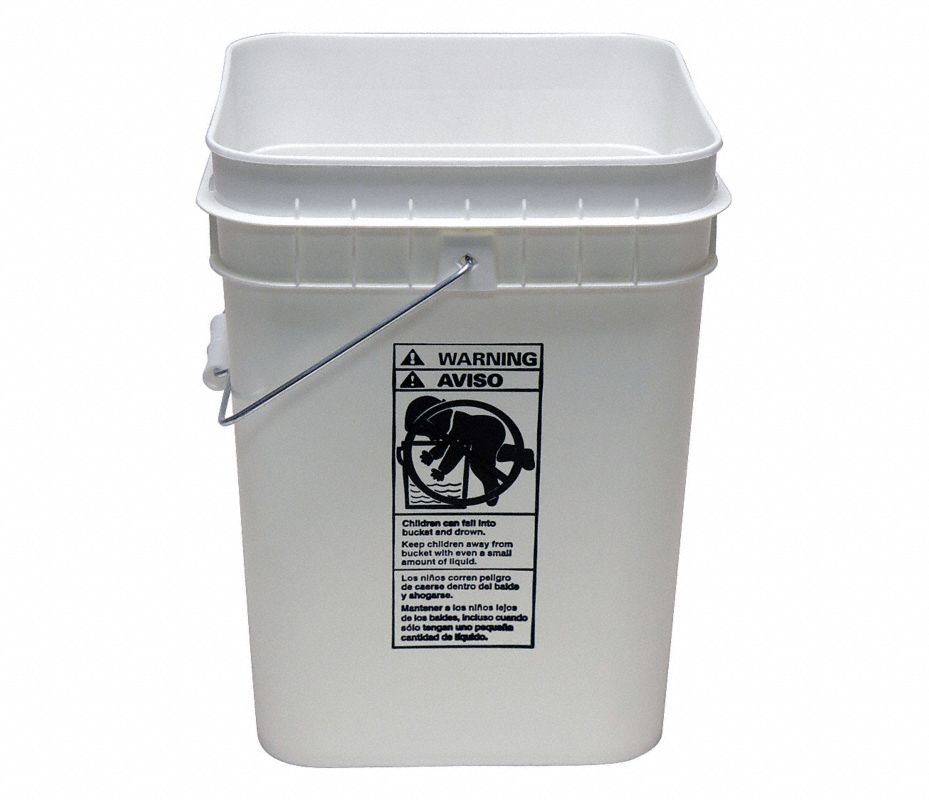 APPROVED VENDOR Cubeta, Blanco, Polietileno - 21YK47 | SQ2140W ...