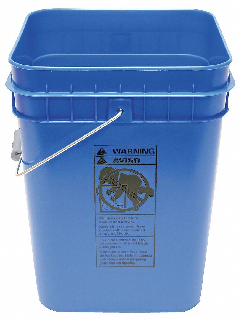 4 gal, Open Head, Storage Pail - 21YK51|SQ2140BL - Grainger