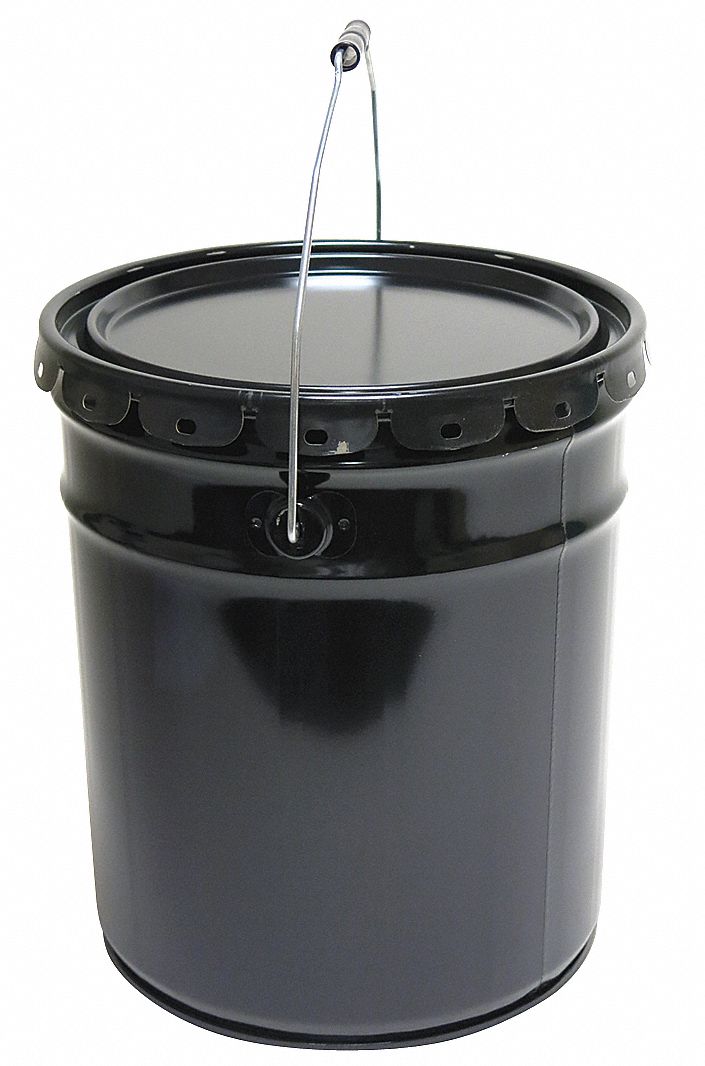 APPROVED VENDOR Cubeta, Negro, Acero - Baldes de Almacenamiento y ...