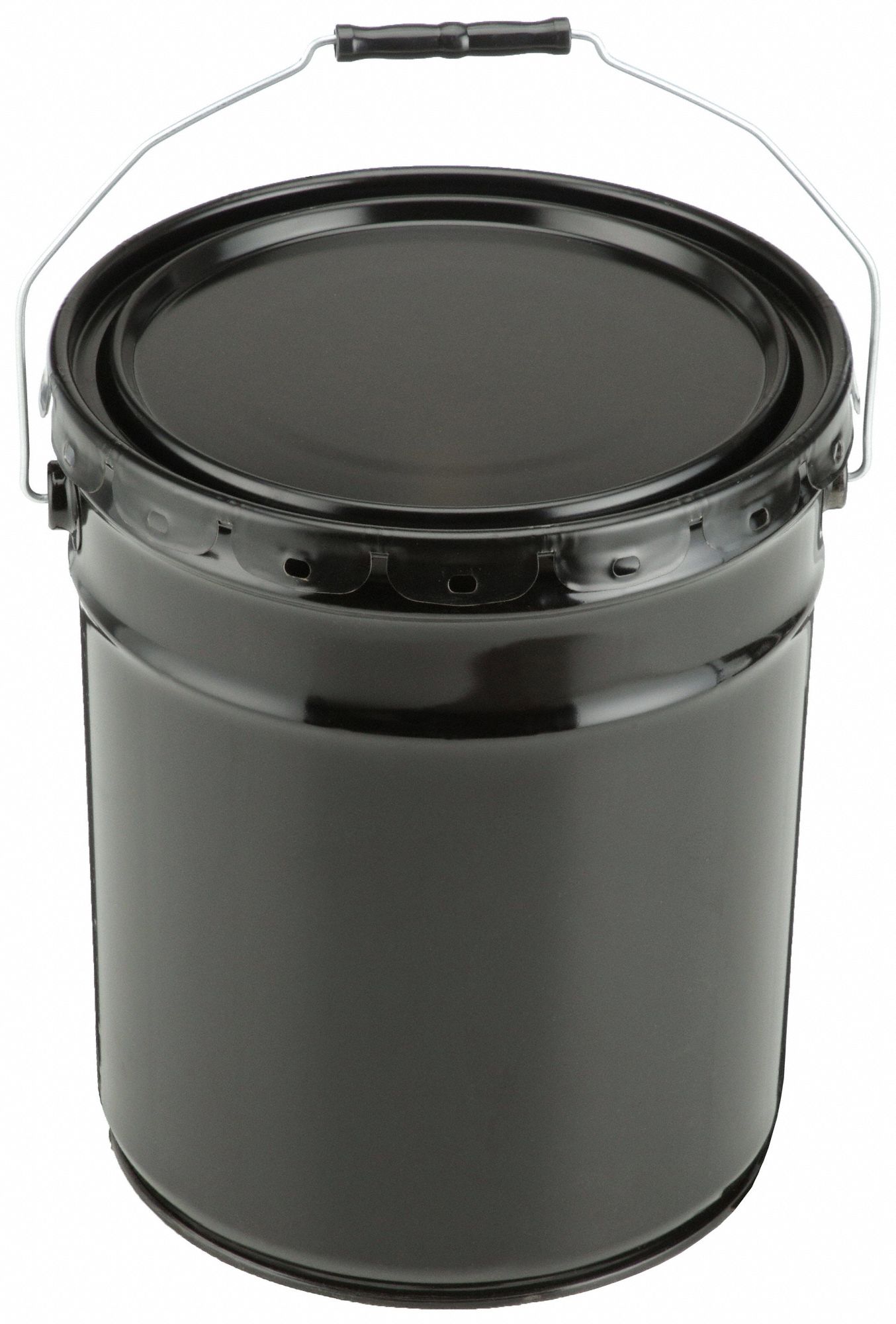 APPROVED VENDOR PAIL,OPEN HEAD,ROUND,5 GAL,STEEL,BLACK - Storage Pails ...