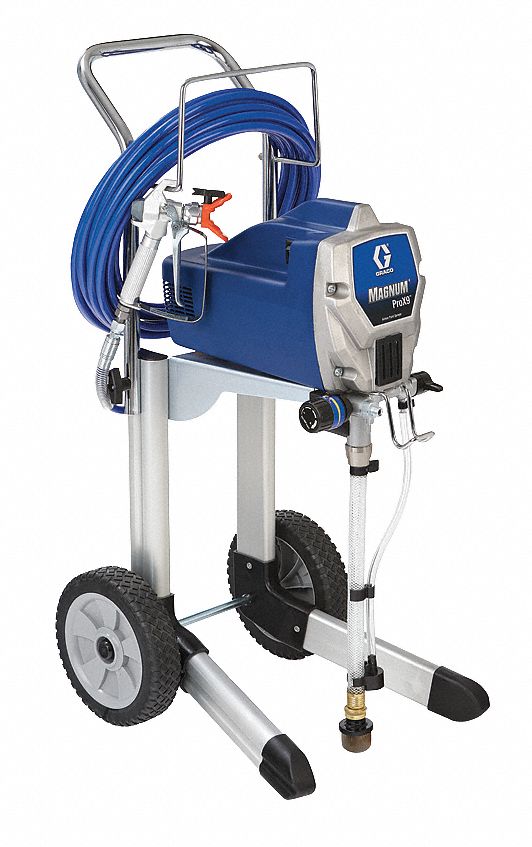 Airless Paint Sprayer, 7/8 HP, 0.38 gpm Flow Rate, Operating Pressure ...