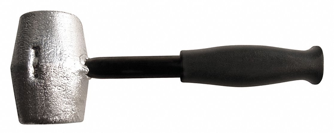 AMERICAN HAMMER Lead Alloy Mallet: Steel Handle, Textured Grip, 5 lb ...