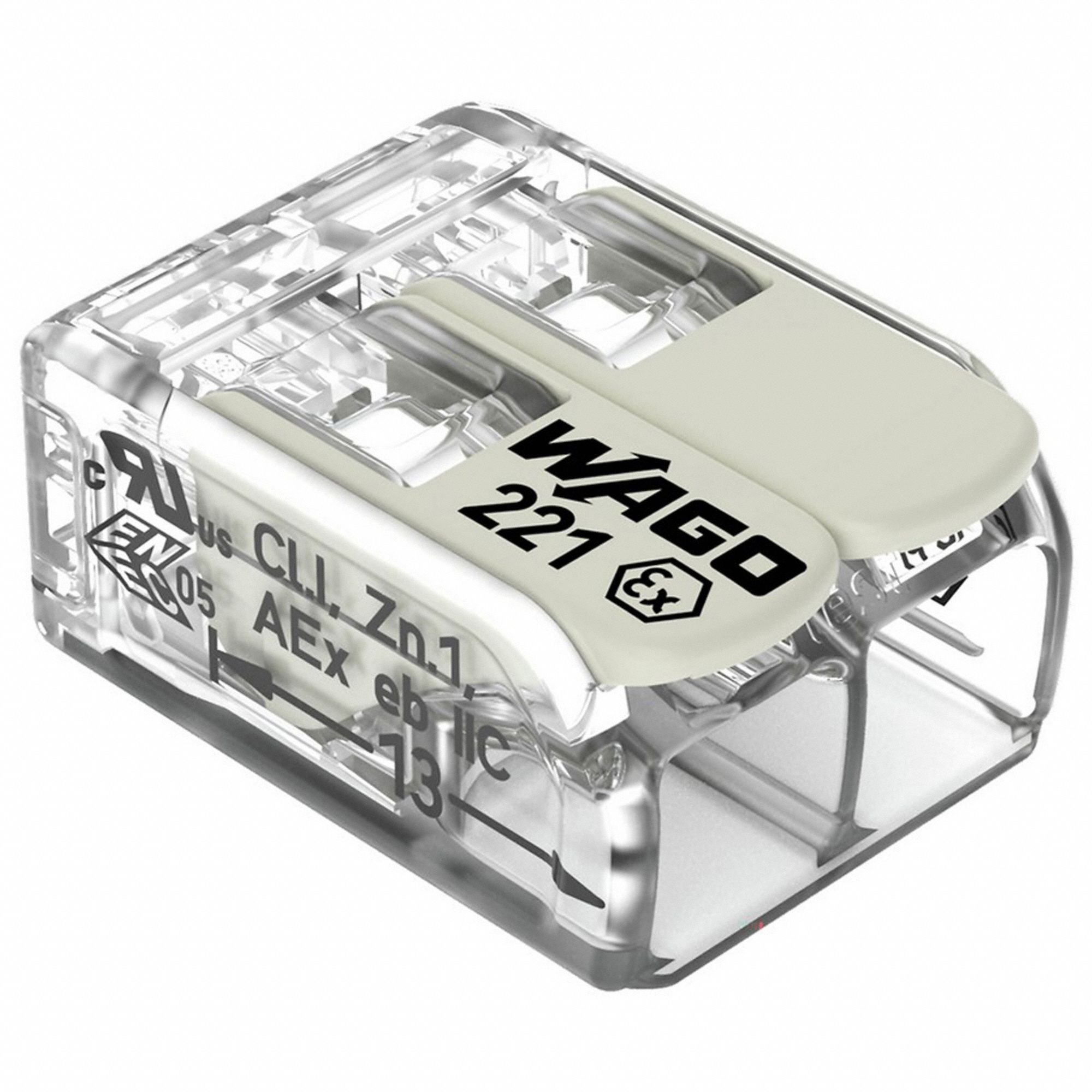 WAGO, Gray, Polycarbonate, Push-In Connector - 798HN7|221-682 - Grainger