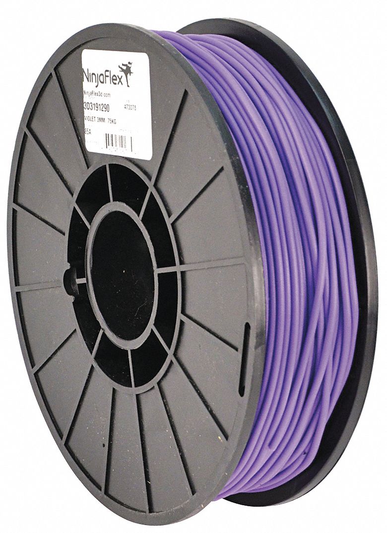 Filament,Violet,3mm,.75kg Reel - Grainger