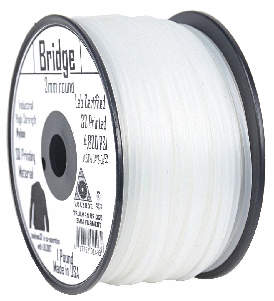 Bridge Nylon,3mm Filament,1lb Reel - Grainger
