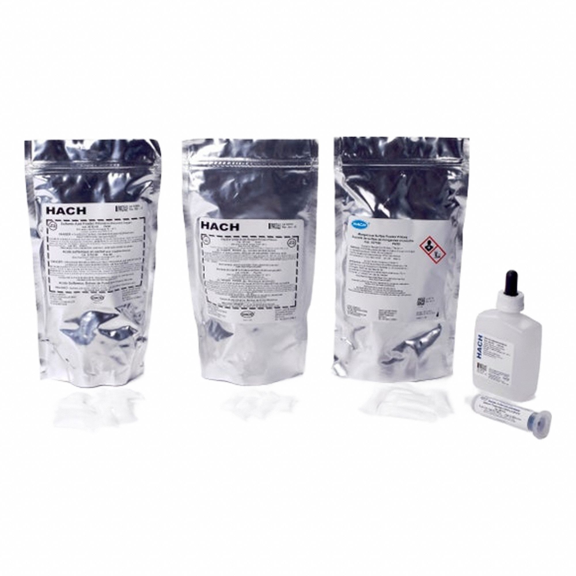 HACH, 300 mL Volume, 1 to 10 mg/L, Dissolved Oxygen Reagent Set ...