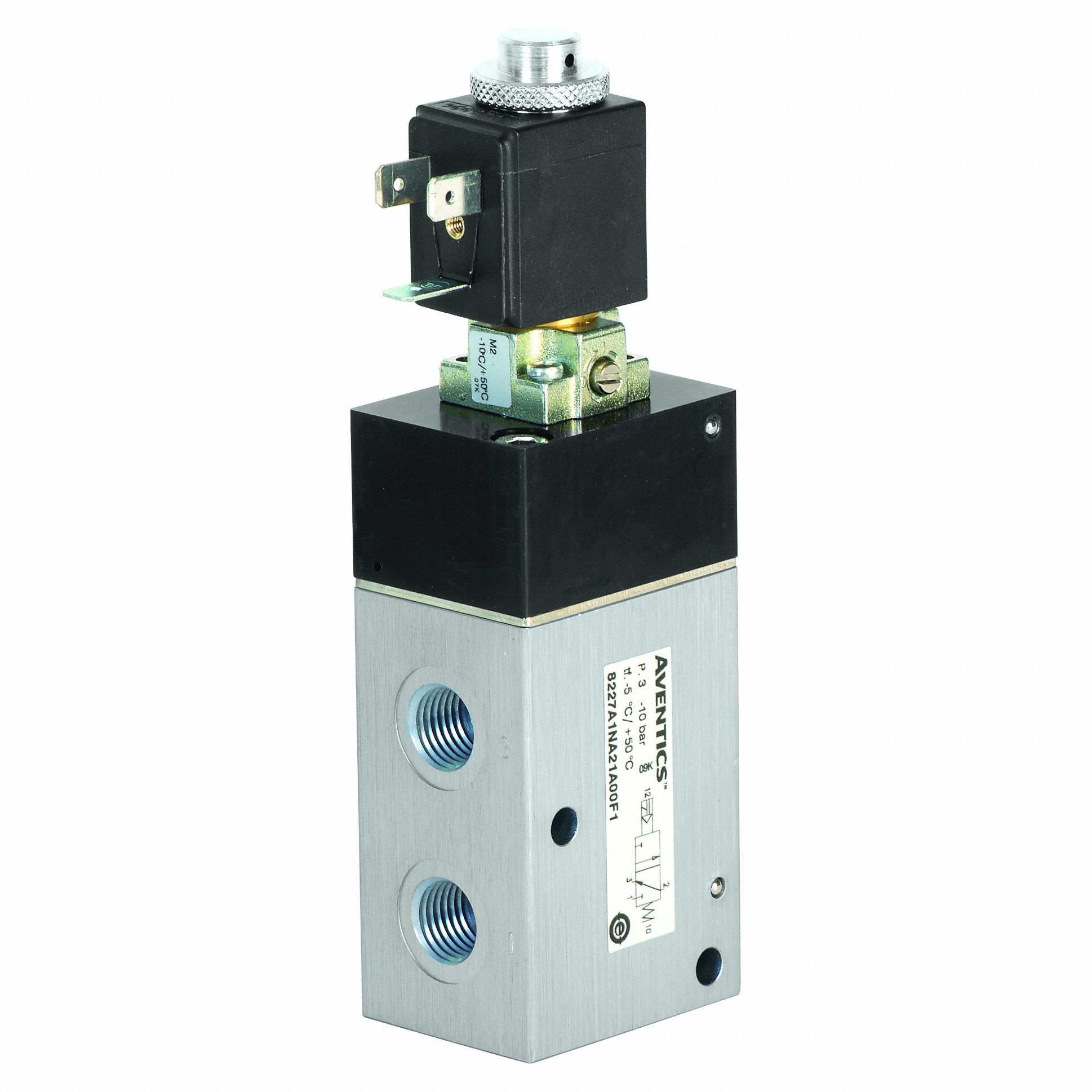 AVENTICS, Three-Way / Two-Position, Female 1/4 in NPT, Solenoid Air Control Valve - 807UU6 ...