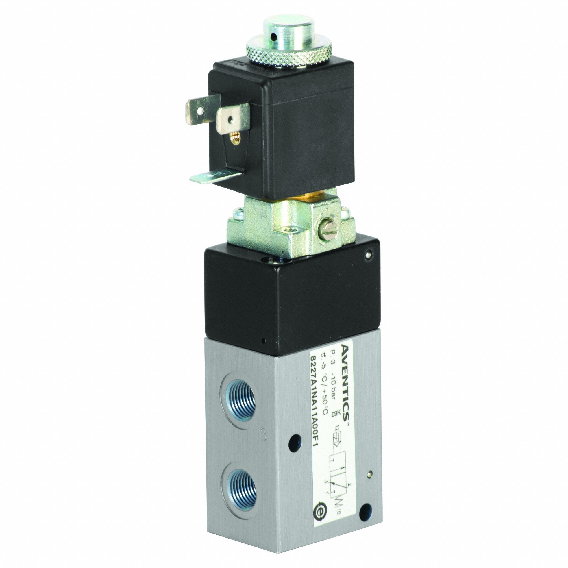 AVENTICS, Three-Way / Two-Position, Female 1/8 in NPT, Solenoid Air Control Valve - 807UU3 ...