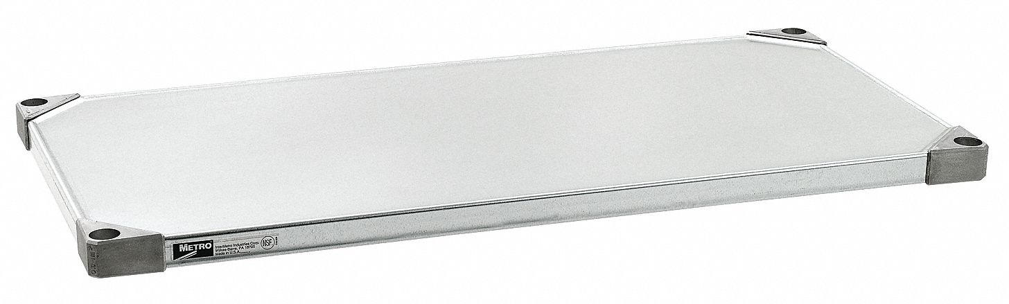 METRO, Solid Shelf, 60 in x 24 in, Solid Shelf - 22A207|2460FG - Grainger