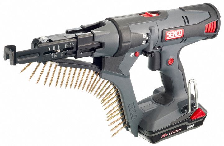 SENCO Screw Gun Kit, Cordless, 1/4 in Hex Drive Size, 2,500 RPM ...