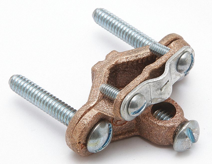 BURNDY Grounding Connector: Bronze, 10 AWG SOL to 2 AWG STR Grounding ...