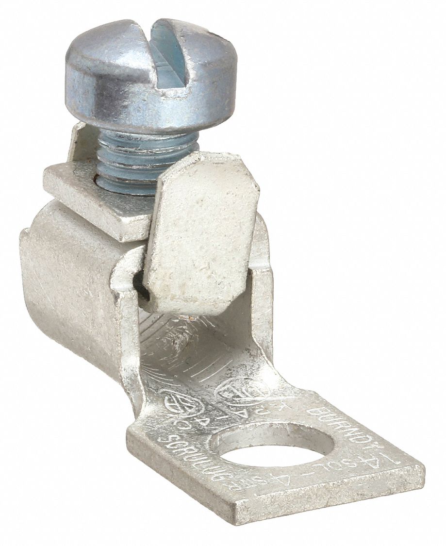 BURNDY, 14 AWG – 4 AWG Wire Sizes, 1/4 in Stud Size, Wire Connector ...