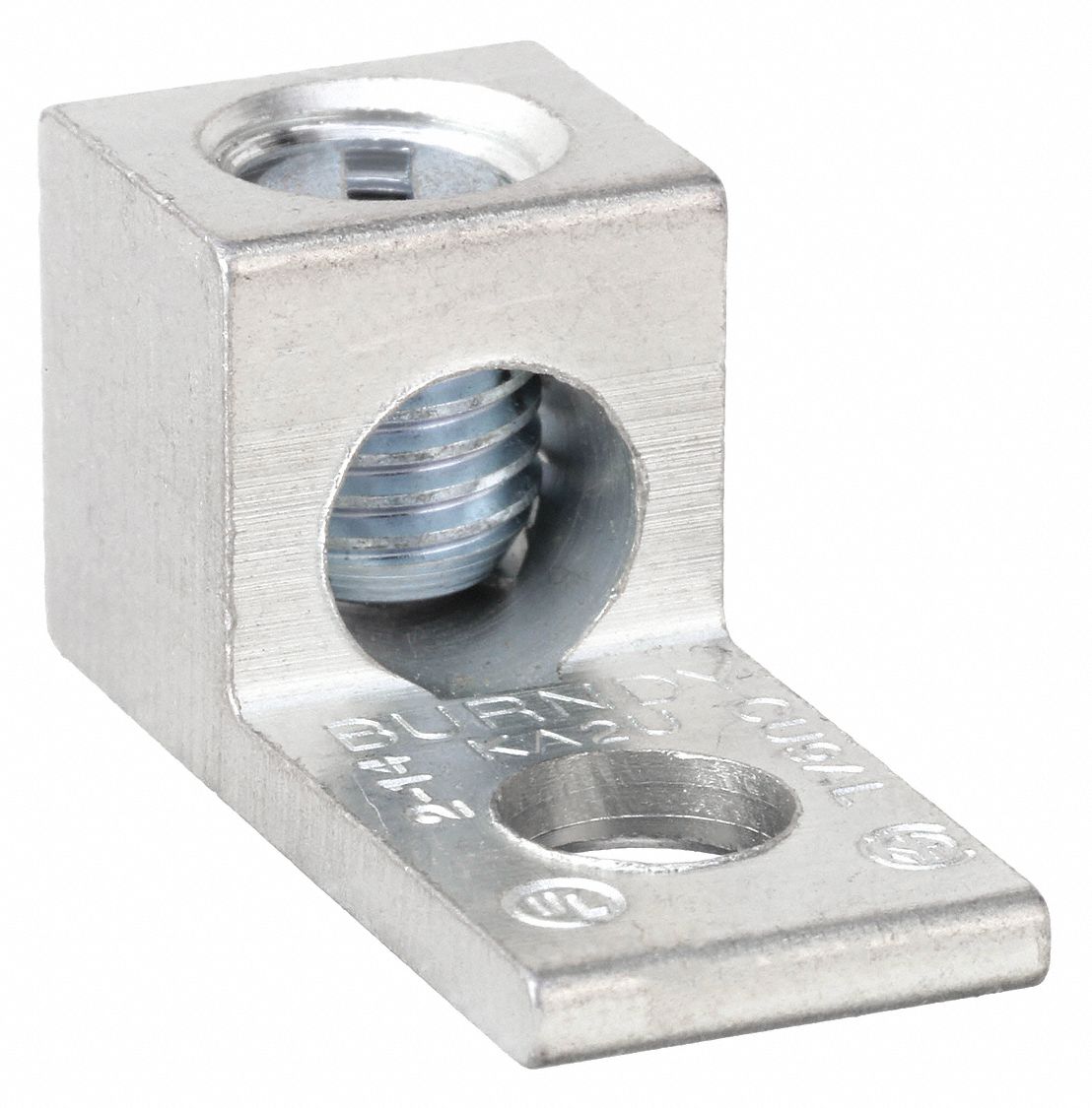 BURNDY MECHANICAL CONNECTOR, 1 CONDUCTOR, ALUMINUM, ¼ IN STUD SIZE ...