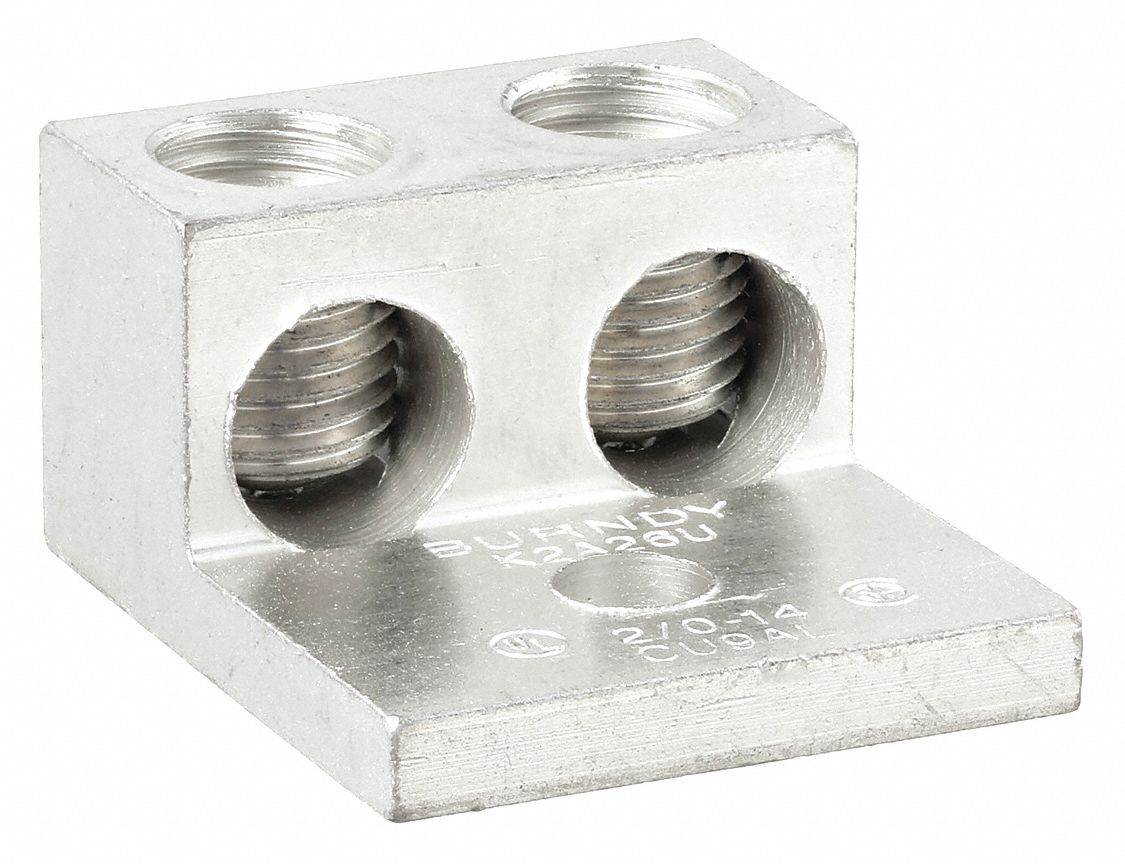 BURNDY, For Wire Size 14 AWG – 2/0 AWG, 2 Wire Terminations, Wire ...
