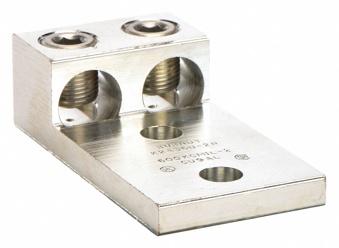 BURNDY, For Wire Size 2 AWG – 600 kcmil, 2 Wire Terminations, Wire ...