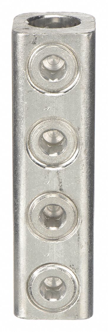 BURNDY MECHANICAL CONNECTOR, 2 CONDUCTORS, ALUMINUM, 13/16 IN STUD SIZE ...