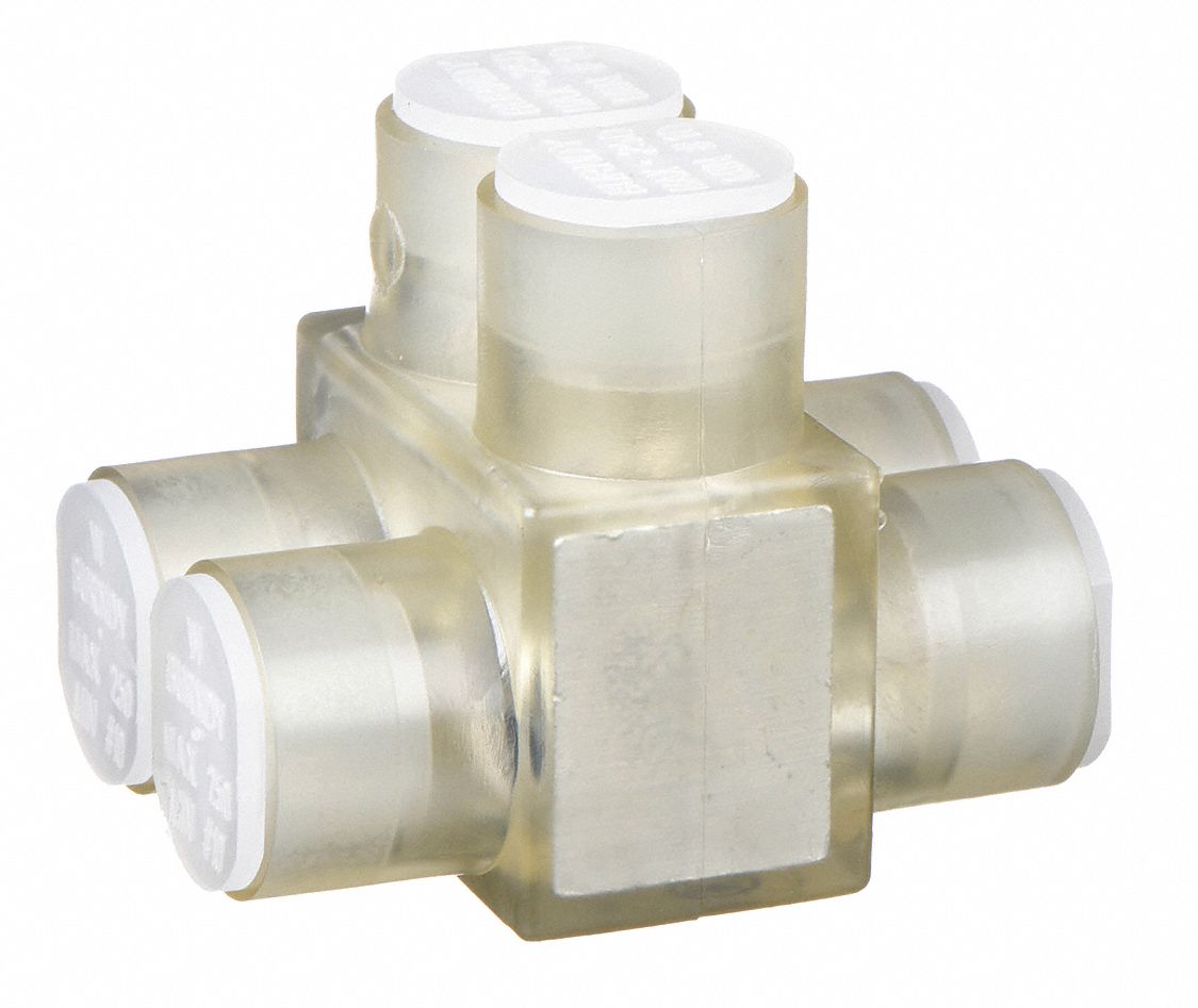 BURNDY, 2 Port, Double-Sided Entry, Multitap Connector - 22C259 ...