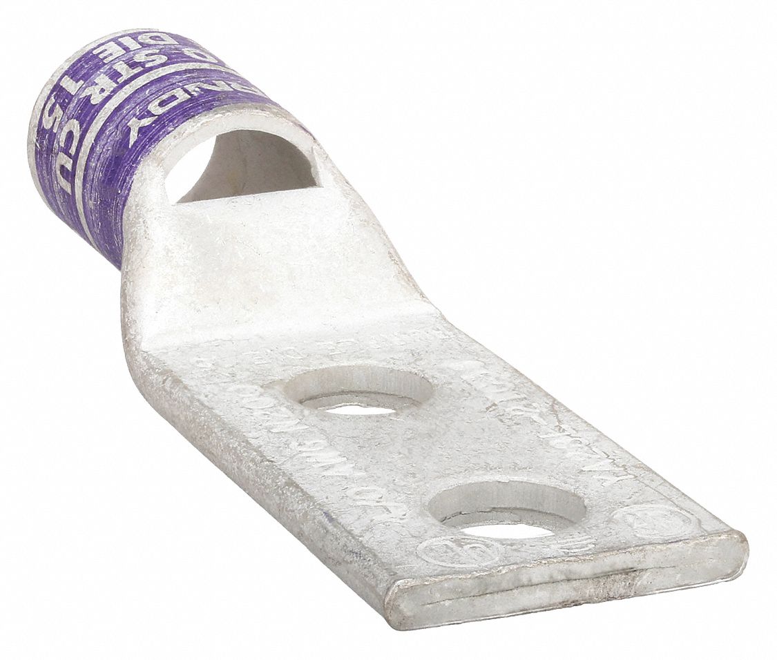 4/0 AWG Max Wire Size, Two-Hole Lug Compression Connector - 22C327 ...