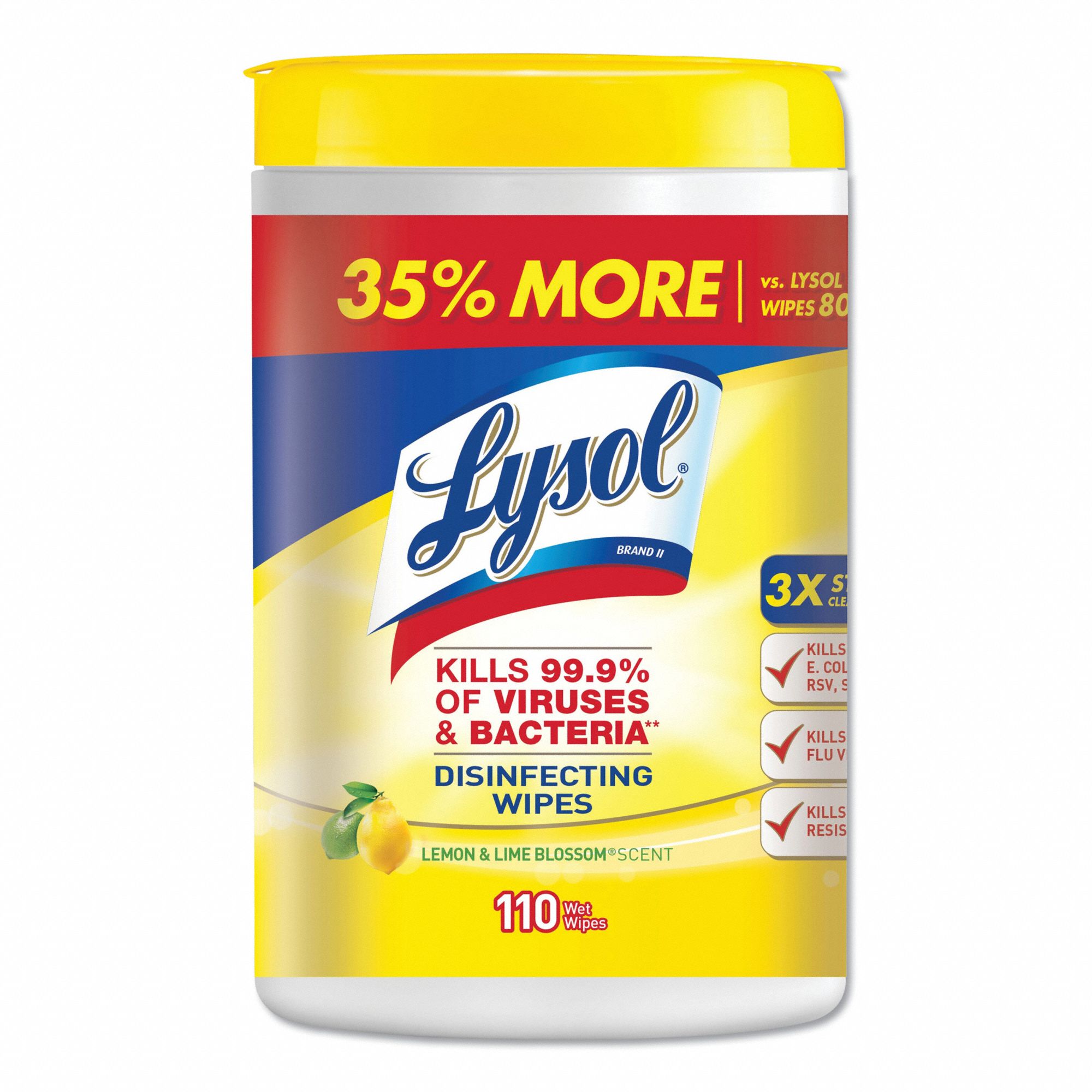 LYSOL, Canister, Ready to Use, Disinfecting Wipes - 22C486|RAC78849 ...