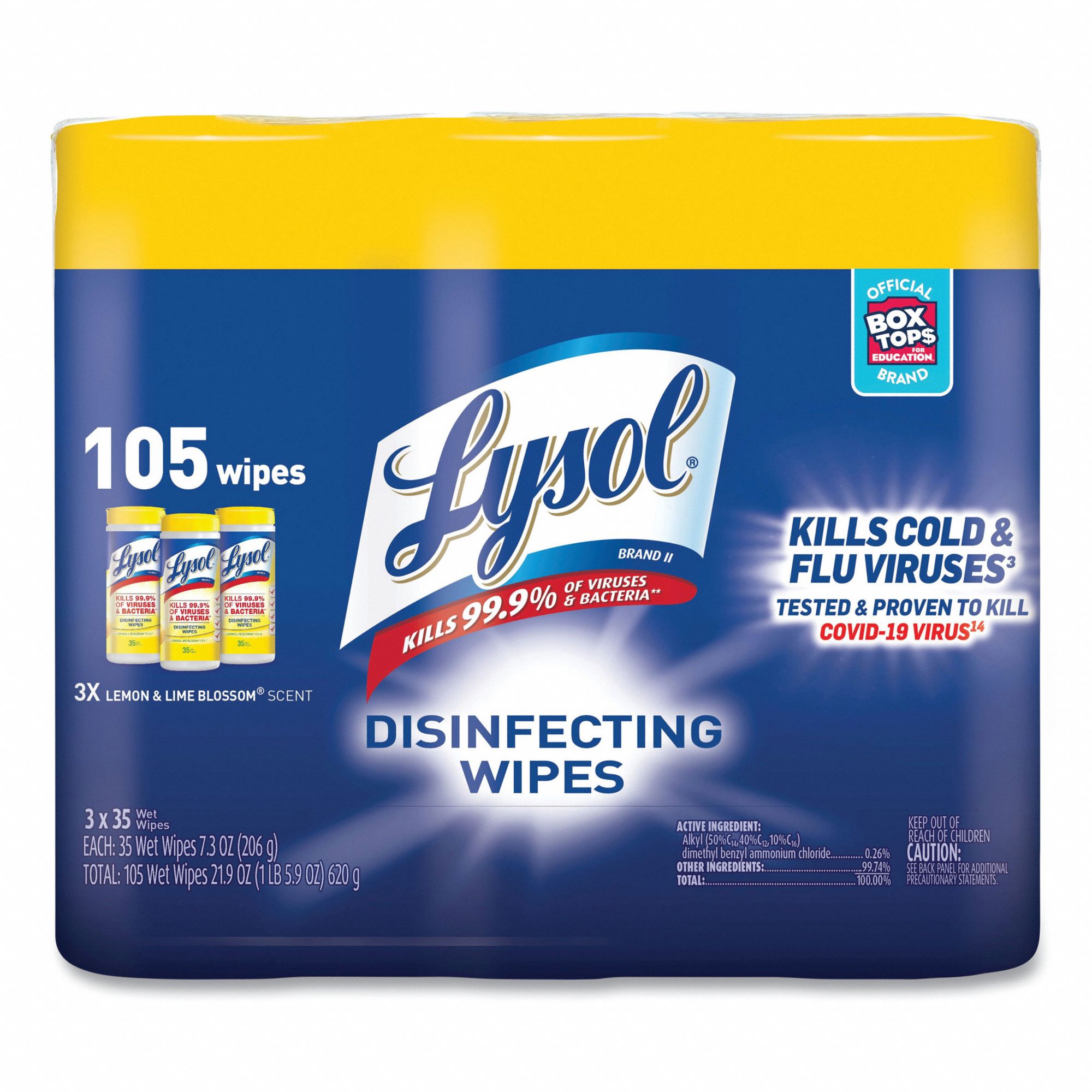 LYSOL, Canister, 35 ct Container Size, Disinfecting Wipes - 22C487|REC ...