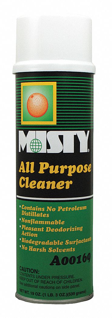 MISTY, Aerosol Spray Can, 19 oz Container Size, All Purpose Cleaner ...