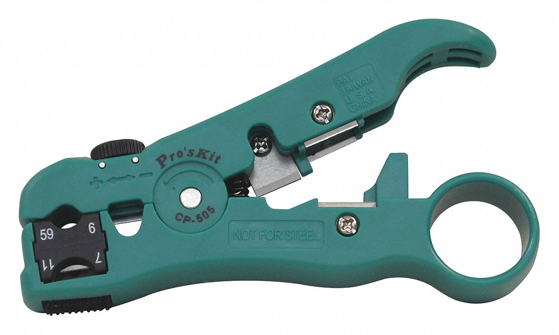 Auto, RG-11/RG-59/RG-6/RG-7, Cable Stripper - 22C714|902-229 - Grainger