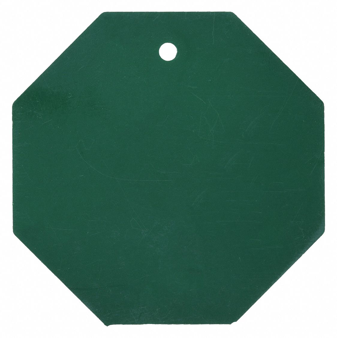 Blank Tag, Plastic, Height: 1 in, Width: 1 in, Green - Grainger