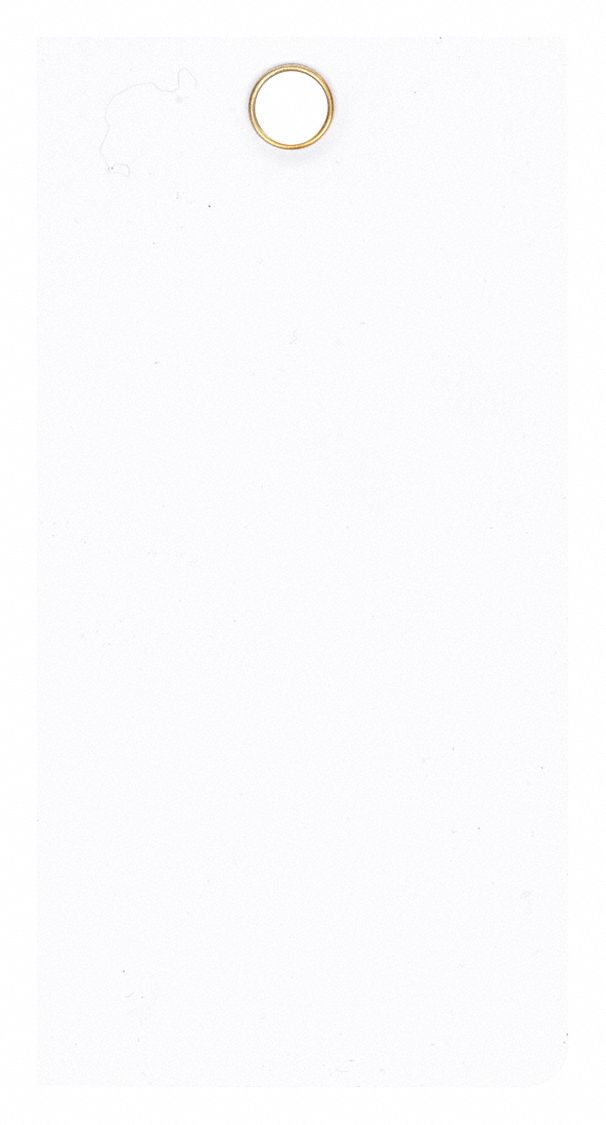 Blank Tag, PVC, Height: 5 3/4 in, Width: 3 in - Grainger
