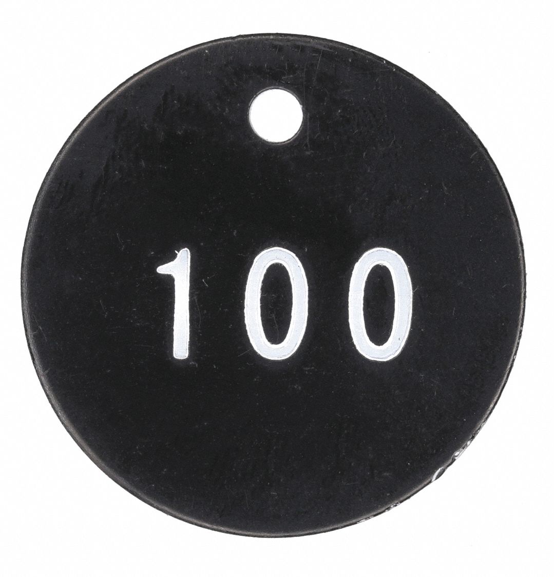 Numbered Tag, Height 1 1/4 in, Width 1 1/4 in, ABS Plastic, Black ...