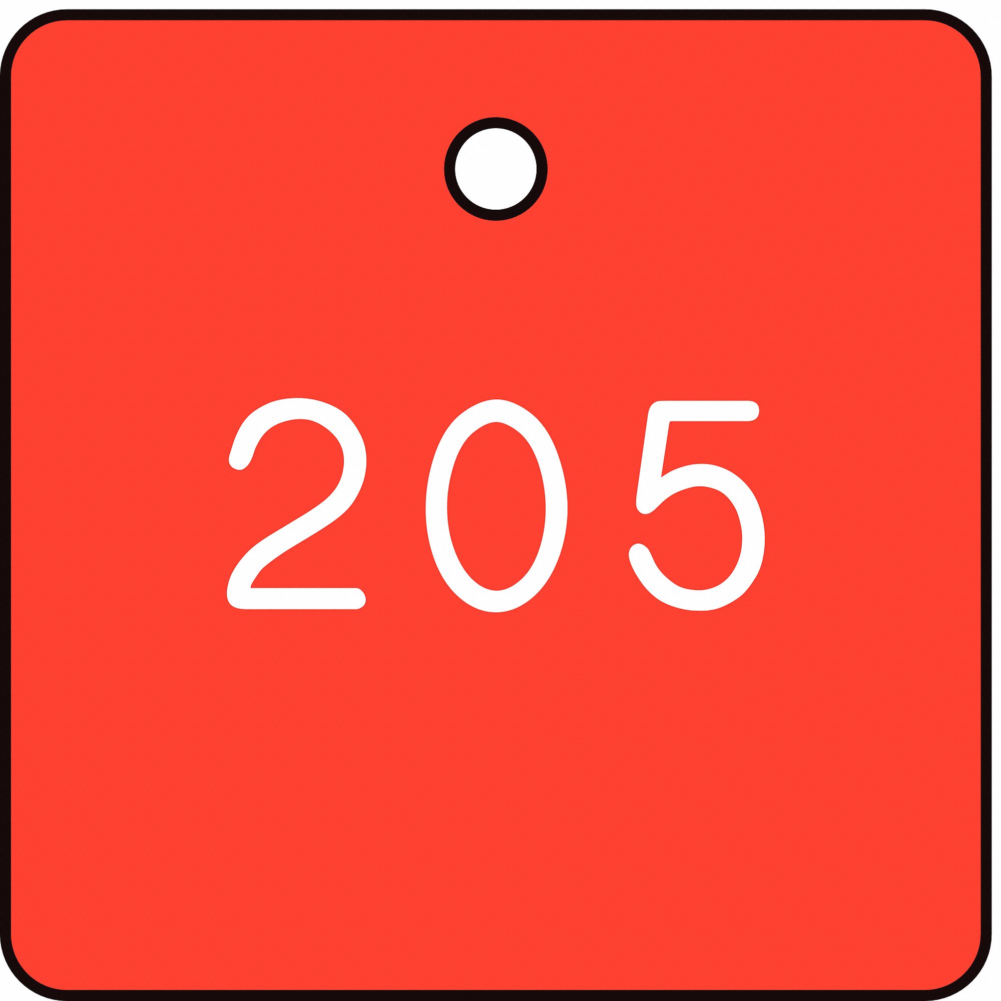 Numbered Tag, Tag Shape Square, Height 1 1/4 in, Width 1 1/4 in ...