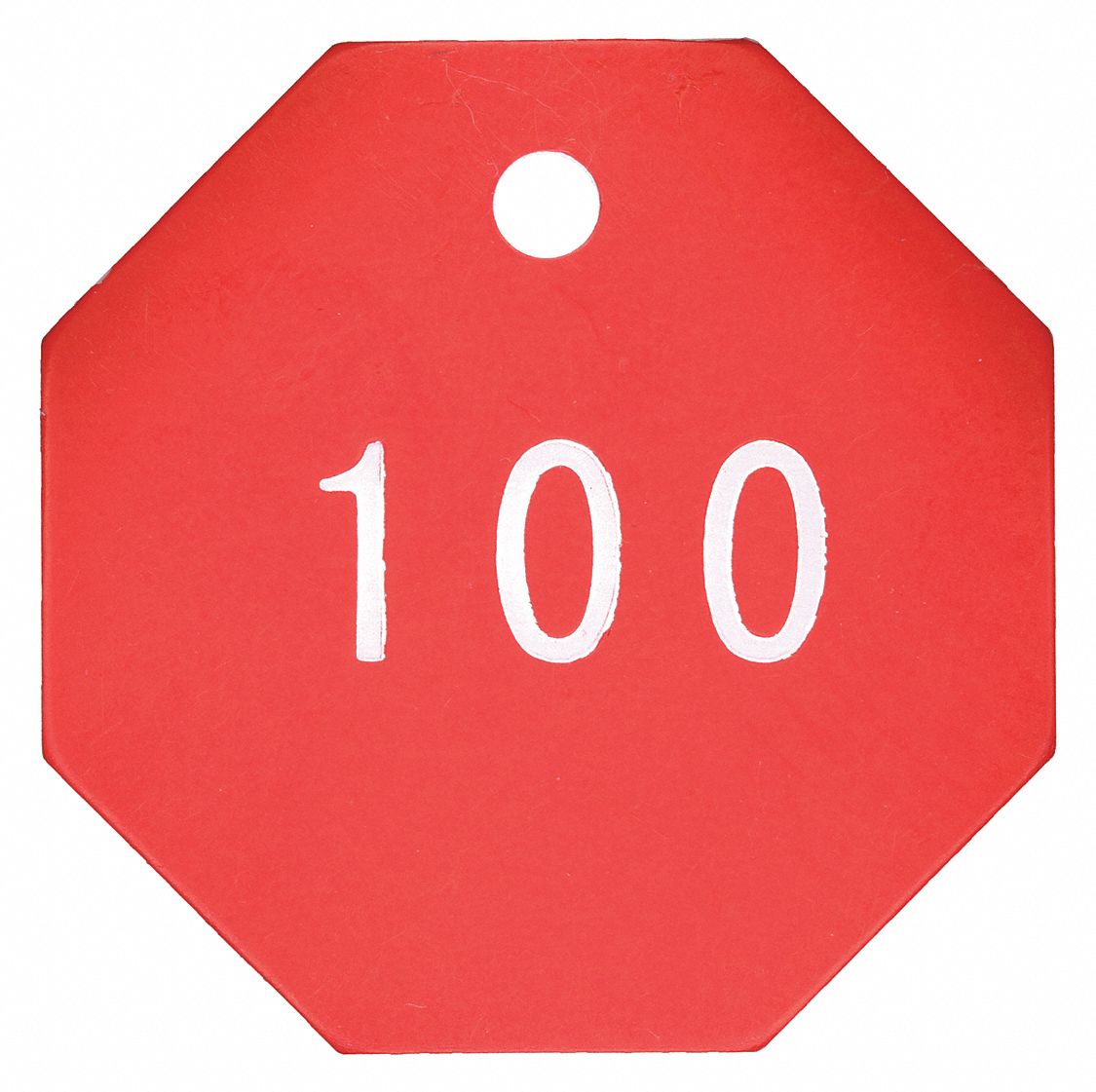 Numbered Tag, Tag Shape Octagon, Height 1 1/4 in, Width 1 1/4 in ...