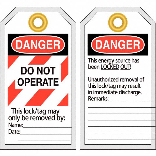 Danger, Danger Do Not Operate, Danger Tag - 22CN64|22CN64 - Grainger