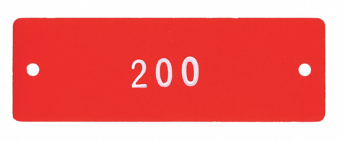 Plastic, 101-200, Numbered Tag - 22CN68|22CN68 - Grainger