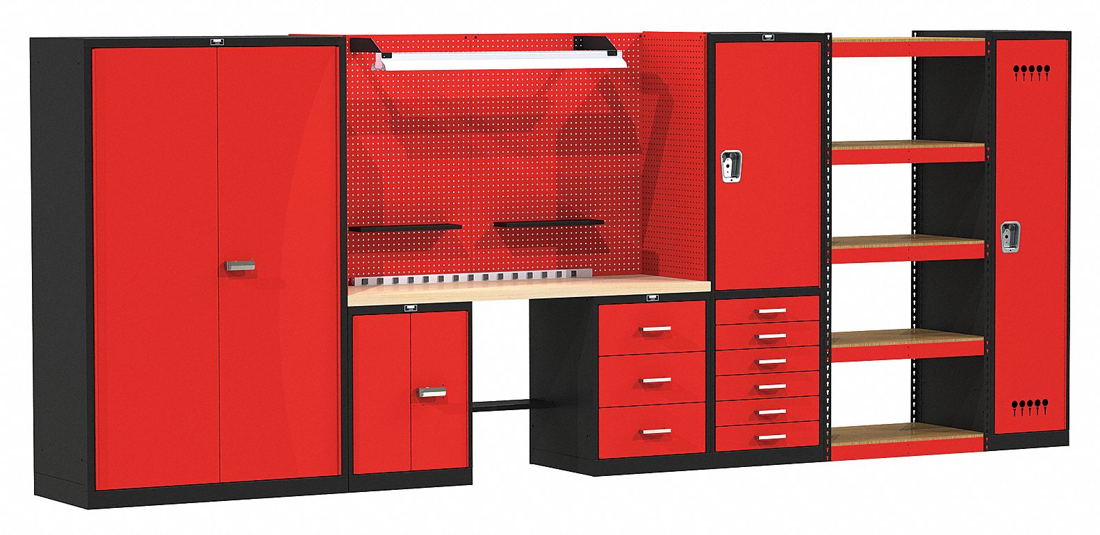 HALLOWELL, 210 in Overall Wd, 24 in Overall Dp, Modular Cabinet and ...