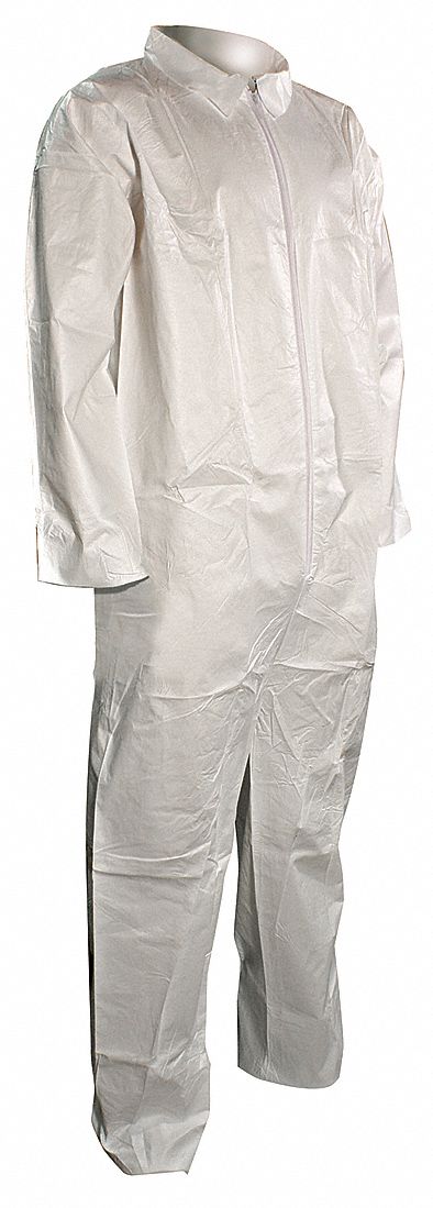 CELLUCAP, M, Spunbonded Polypropylene, Collared Disposable Coveralls ...