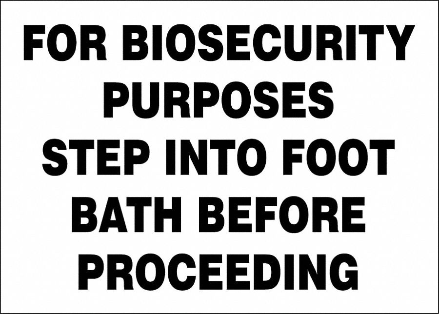 Biosecurity Sign, Vinyl, Rectangle, English, Not Retroreflective ...